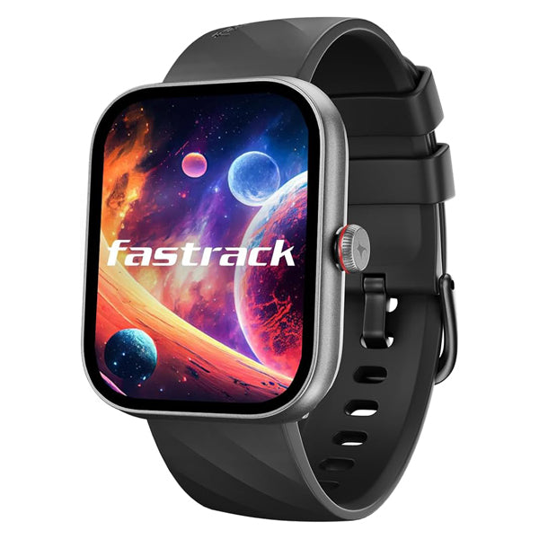 Fastrack Revolt Black Strap Unisex Smartwatch — Tappoo Online Store